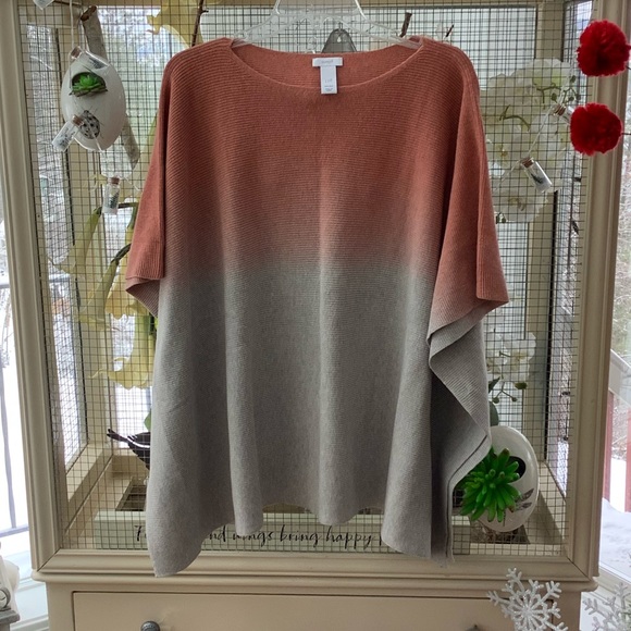 J. Jill | Sweaters | J Jill Peach Beige Poncho No Size | Poshmark